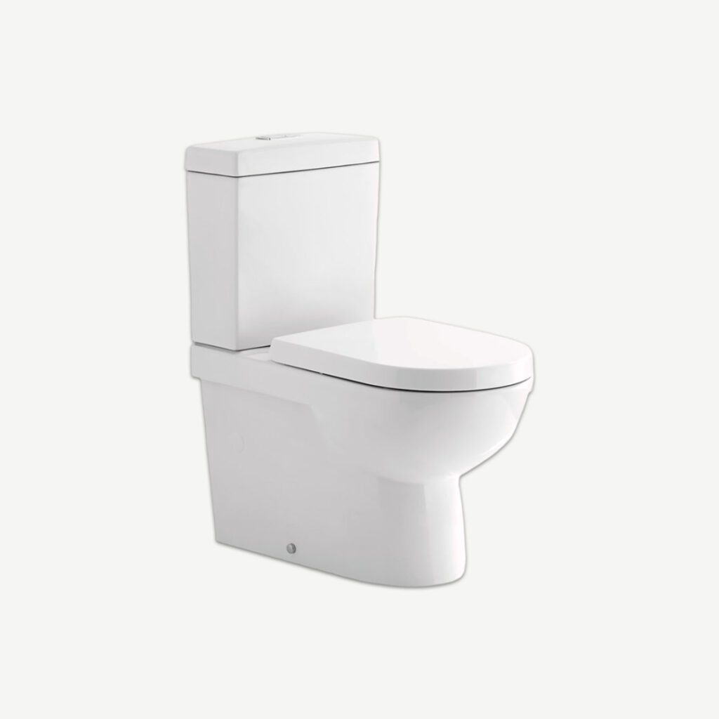 MONDELLA WHITE RACOCO BACK WALL TOILET SUITE [S&P COMBINATION] BOTTOM ...